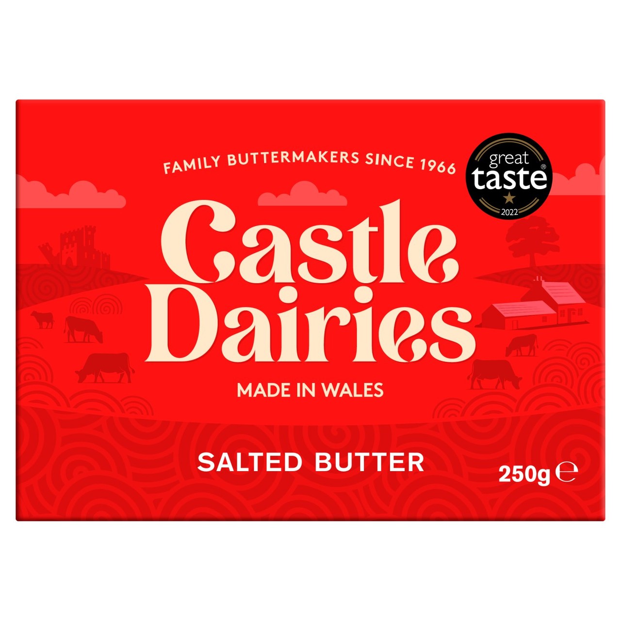 Castle Dairies Salted Welsh Butter 250g - Morrisons Online Groceries ...