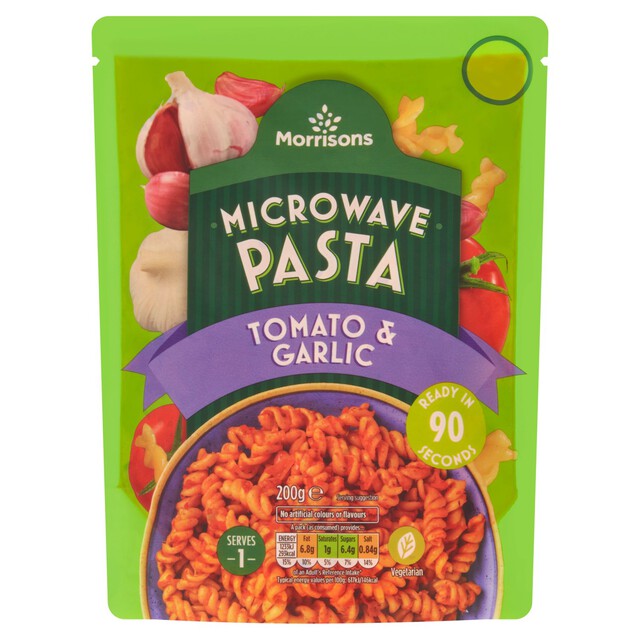 Morrisons Tomato Garlic & Onion Microwave Pasta - Morrisons Online ...