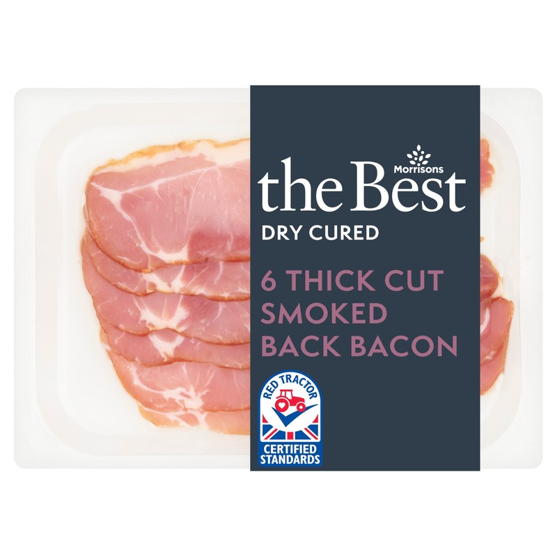 Morrisons The Best 6 Smoked Thick Cut Back Bacon 240g - Morrisons ...
