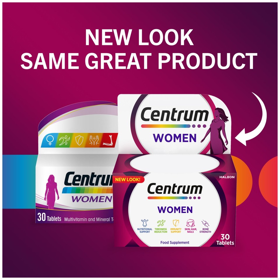 Centrum Women Multivitamins & Minerals Supplement Tablets - Morrisons ...