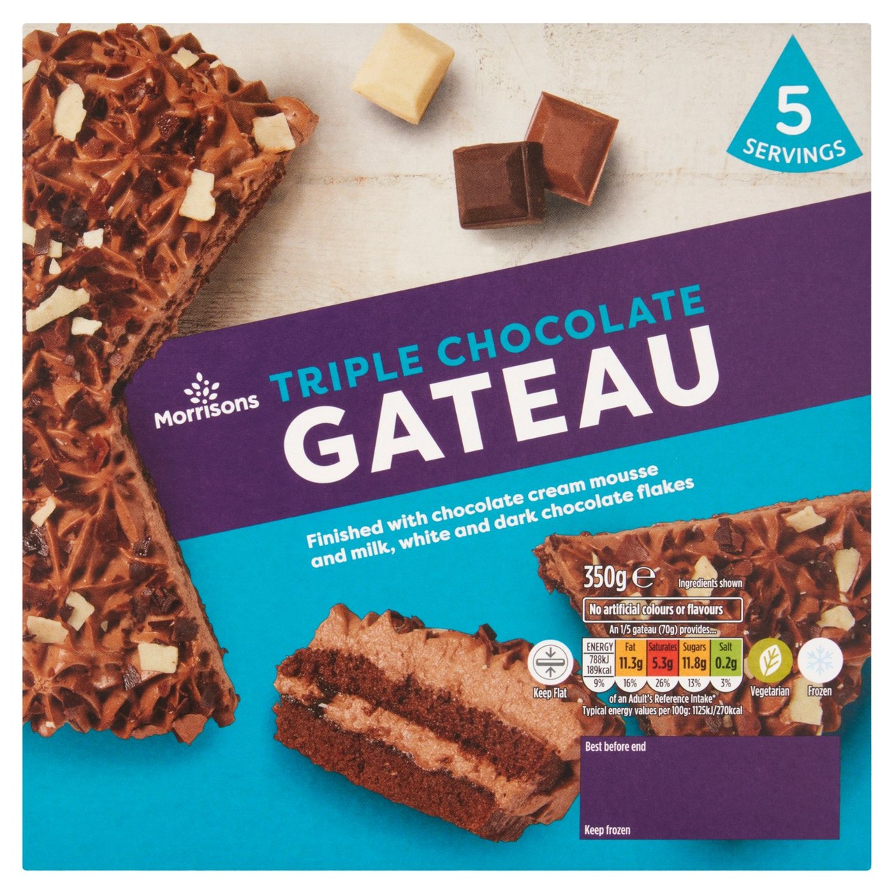 Morrisons Triple Chocolate Gateau - Morrisons Online Groceries & Offers
