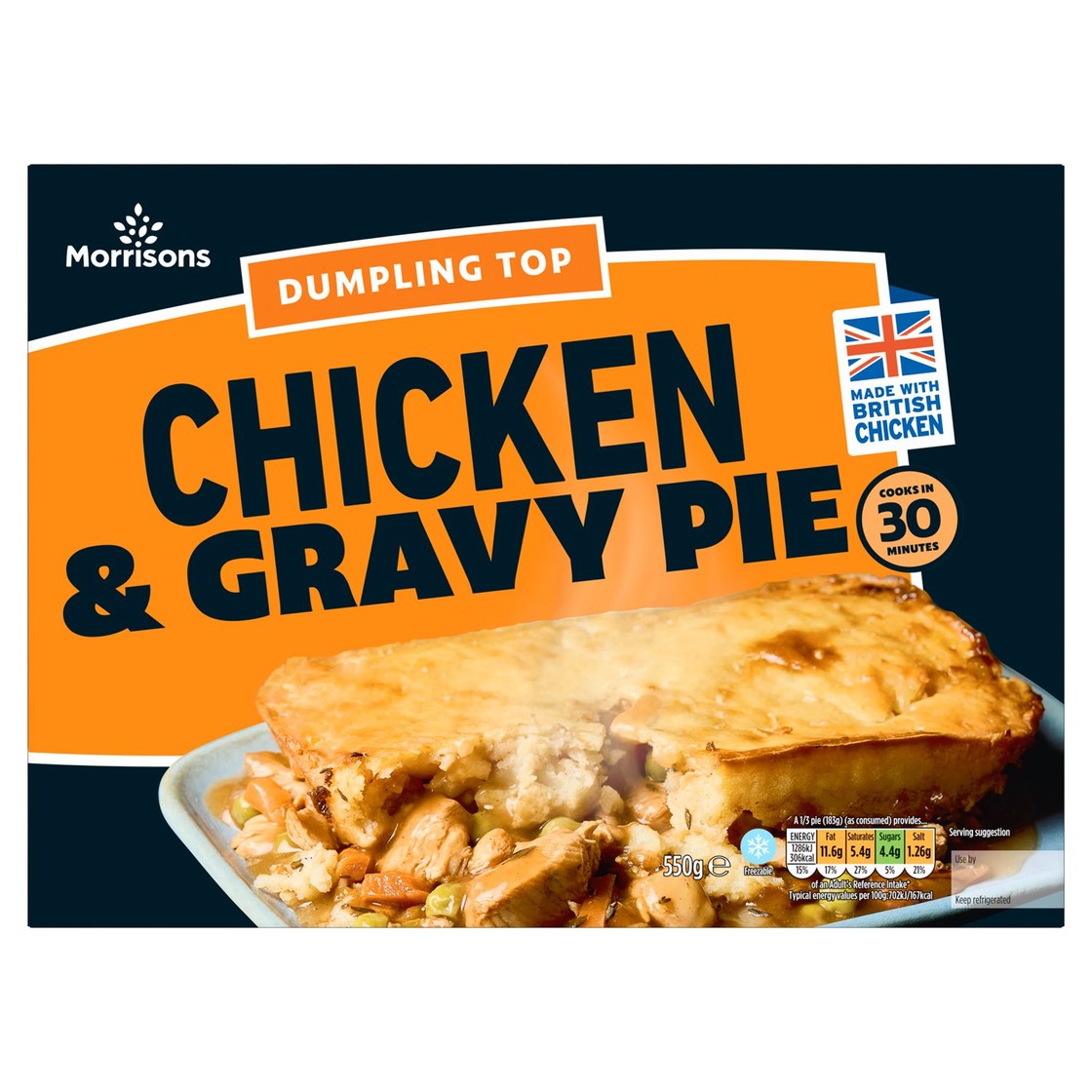 Morrisons Dumpling Topped Chicken Pie 550g - Morrisons Online Groceries ...