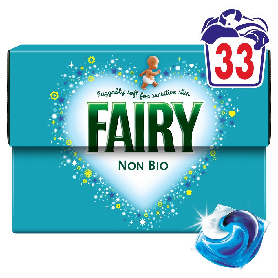 Fairy Non Bio For Sensitive Skin Washing Capsules 33 Pack - Morrisons ...