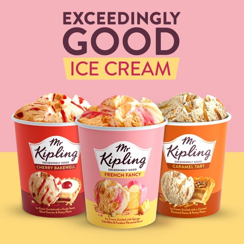 Mr Kipling French Fancy Ice Cream Tub - Morrisons Online Groceries & Offers