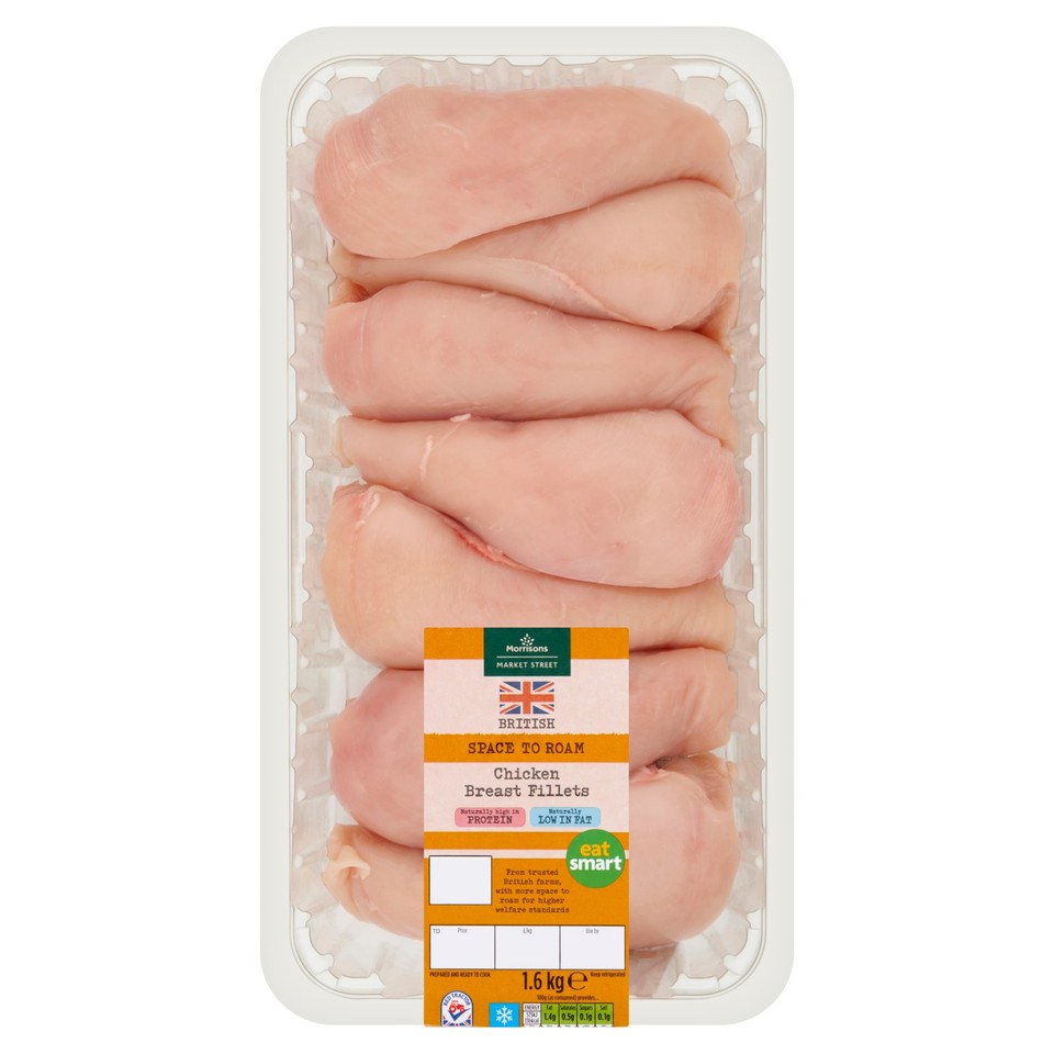 Morrisons Market Street British Chicken Breast Fillets 1.6kg ...