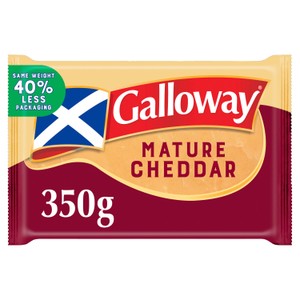 Galloway Mature Scottish Cheddar 350g - Morrisons Online Groceries & Offers