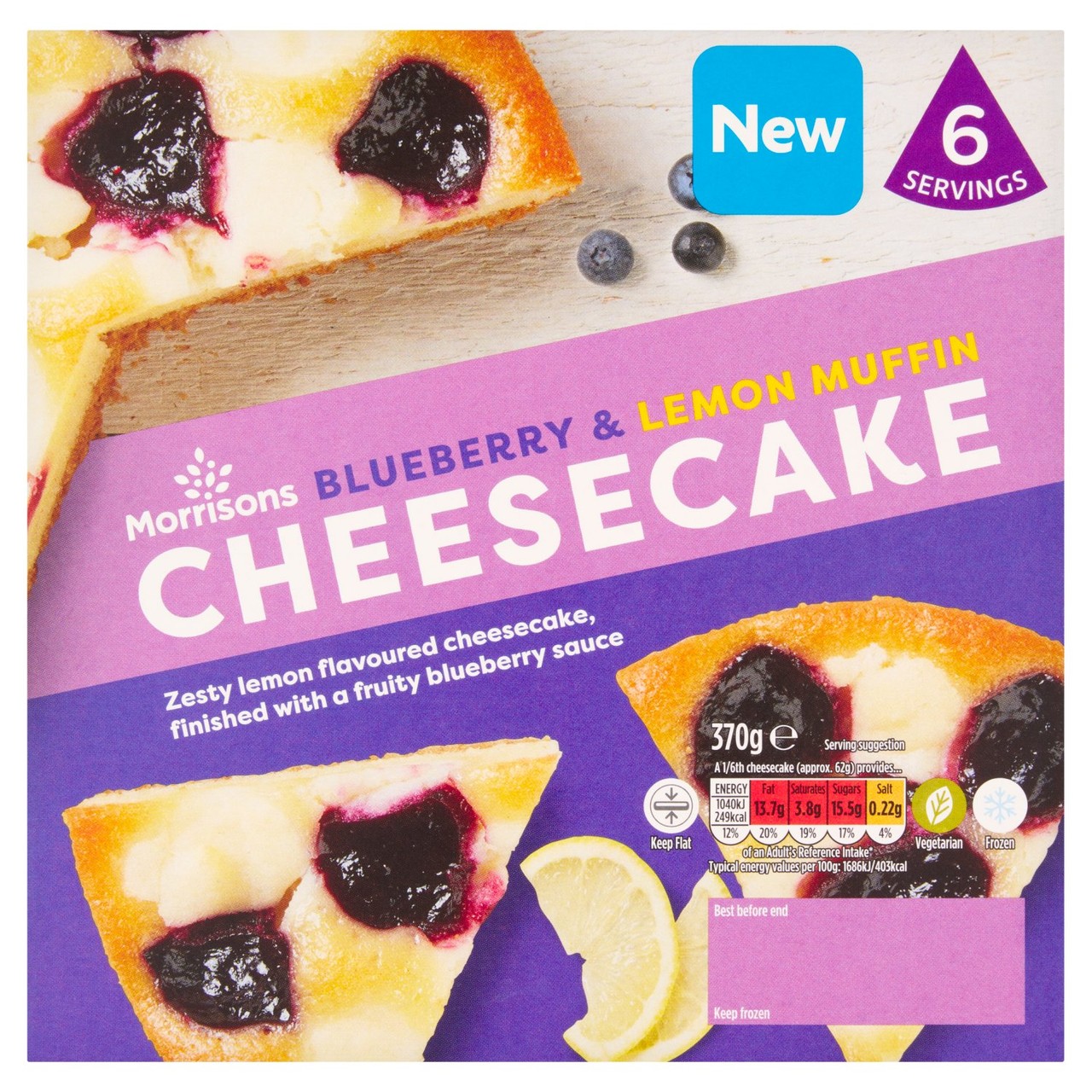Morrisons Blueberry & Lemon Muffin Cheesecakes - Morrisons Online ...