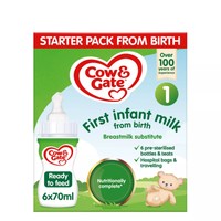 Cow & Gate 1 First Baby Milk Formula Liquid Starter Pack from Birth ...