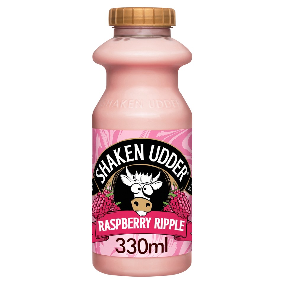Shaken Udder Raspberry Ripple Milkshake - Morrisons Online Groceries ...