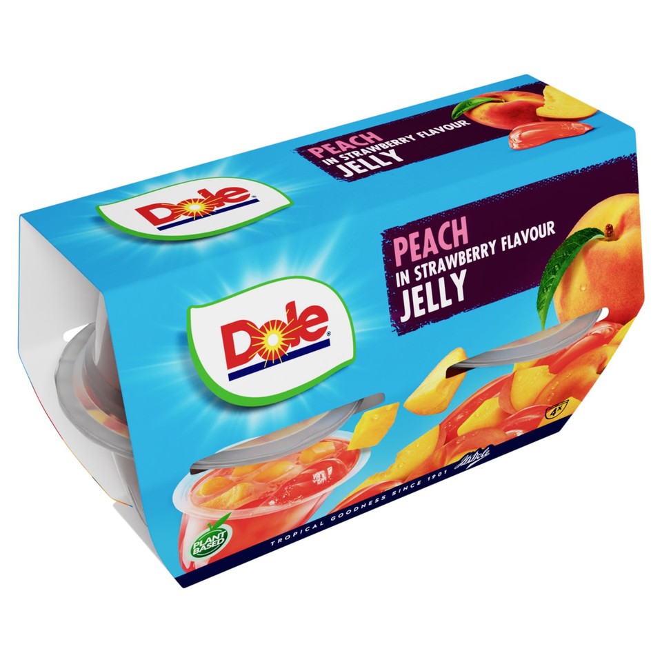 Dole Peach In Strawberry Jelly Fruits Snacks - Morrisons Online ...