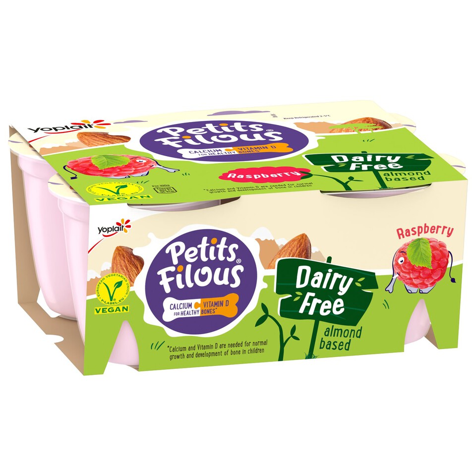 Petits Filous Kids Dairy Free Raspberry Yoghurt Pots - Morrisons Online ...