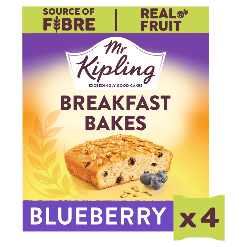 Mr Kipling Blueberry Breakfast Bakes 4 Pack - Morrisons Online ...
