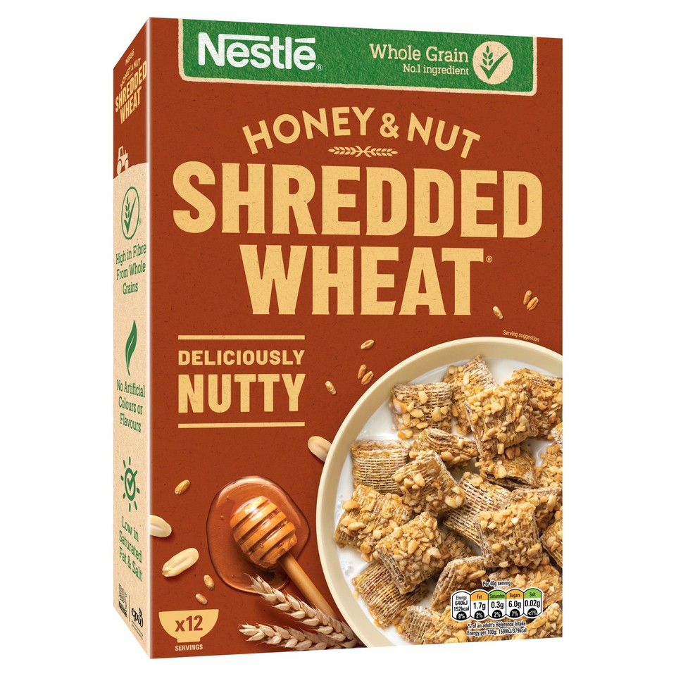 Nestle Shredded Wheat Bitesize Honey & Nut Cereal 500g - Morrisons ...