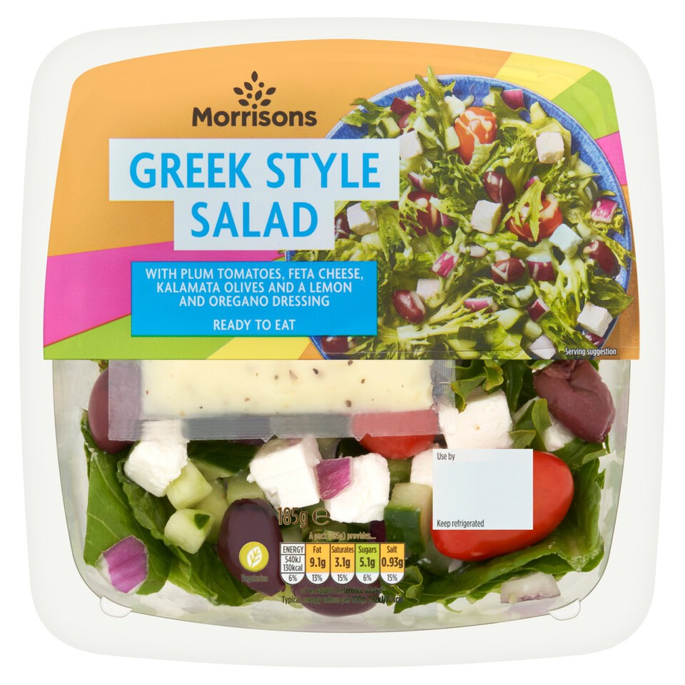 Morrisons Greek Style Salad 185g - Morrisons Online Groceries & Offers