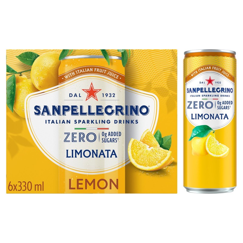San Pellegrino Zero Lemon 6x330ml - Morrisons Online Groceries & Offers