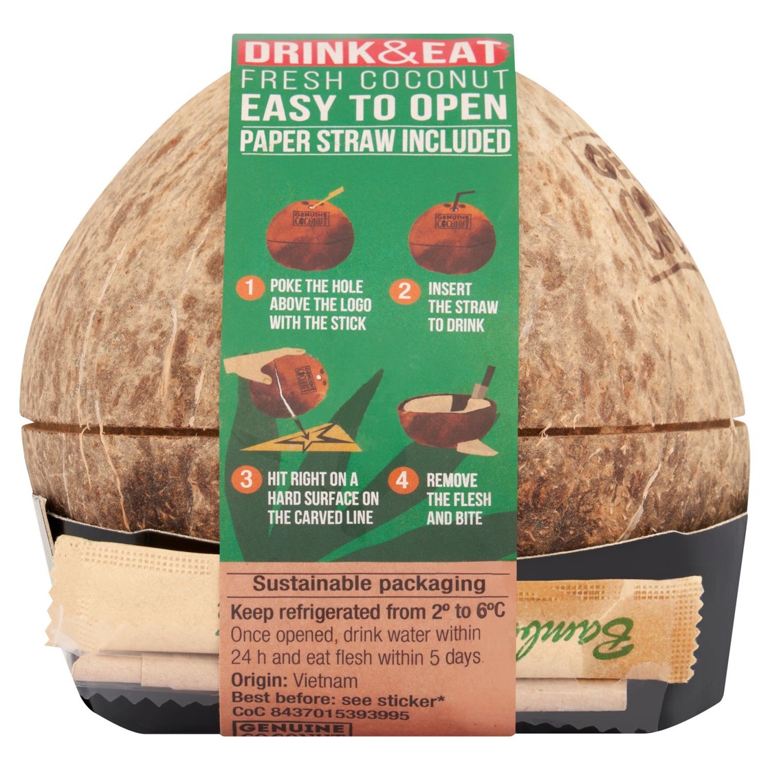 Market Street Genuine Drinking Coconut - Morrisons Online Groceries ...