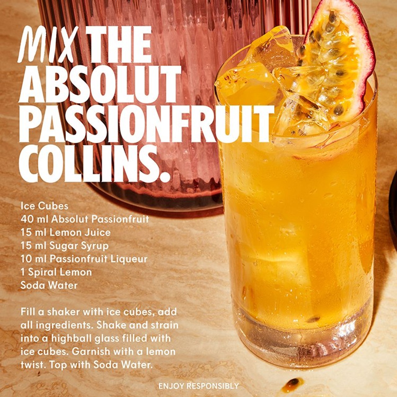 Absolut Passionfruit Flavored Vodka 70CL - Morrisons Online Groceries ...