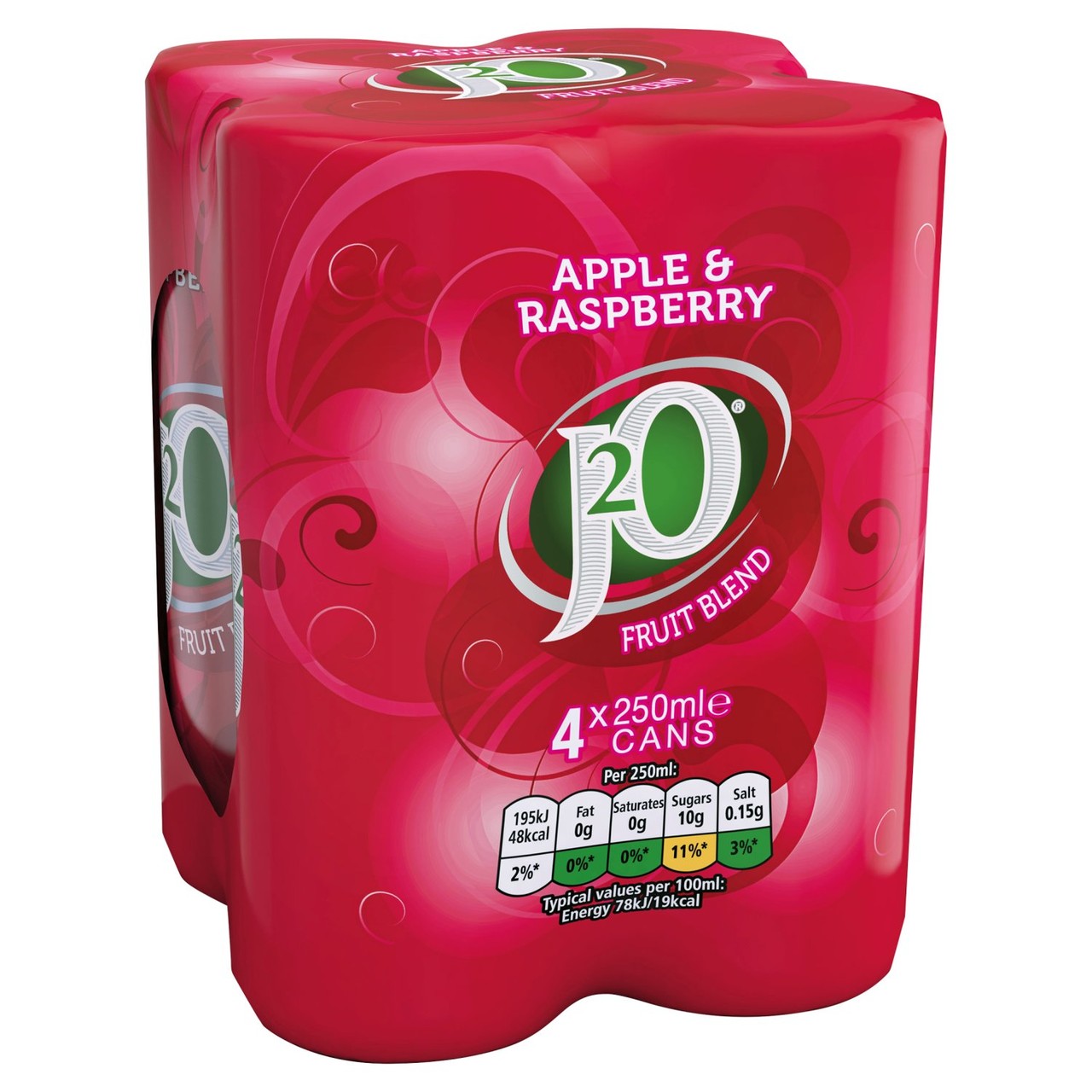 J2O Apple & Raspberry 4 Cans - Morrisons Online Groceries & Offers