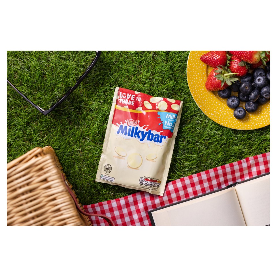 Milkybar White Chocolate Giant Buttons Sharing Pouch - Morrisons Online ...