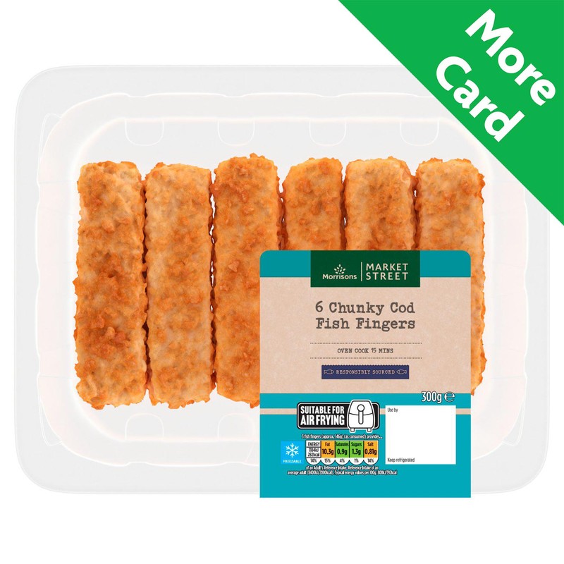Morrisons 6 Breaded Chunky Cod Fish Fingers - Morrisons Online ...