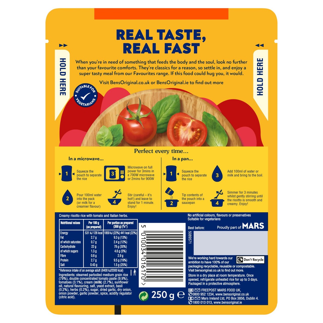 Ben's Original Favourites Tomato & Herbs Risotto - Morrisons Online ...