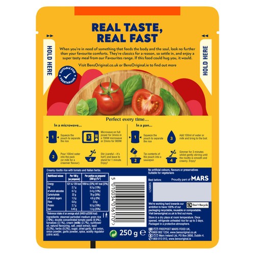 Ben's Original Favourites Tomato & Herbs Risotto - Morrisons Online ...