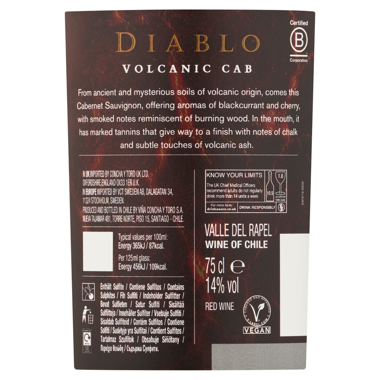 Diablo Volcanic Cabernet Sauvignon 75CL - Morrisons Online Groceries ...