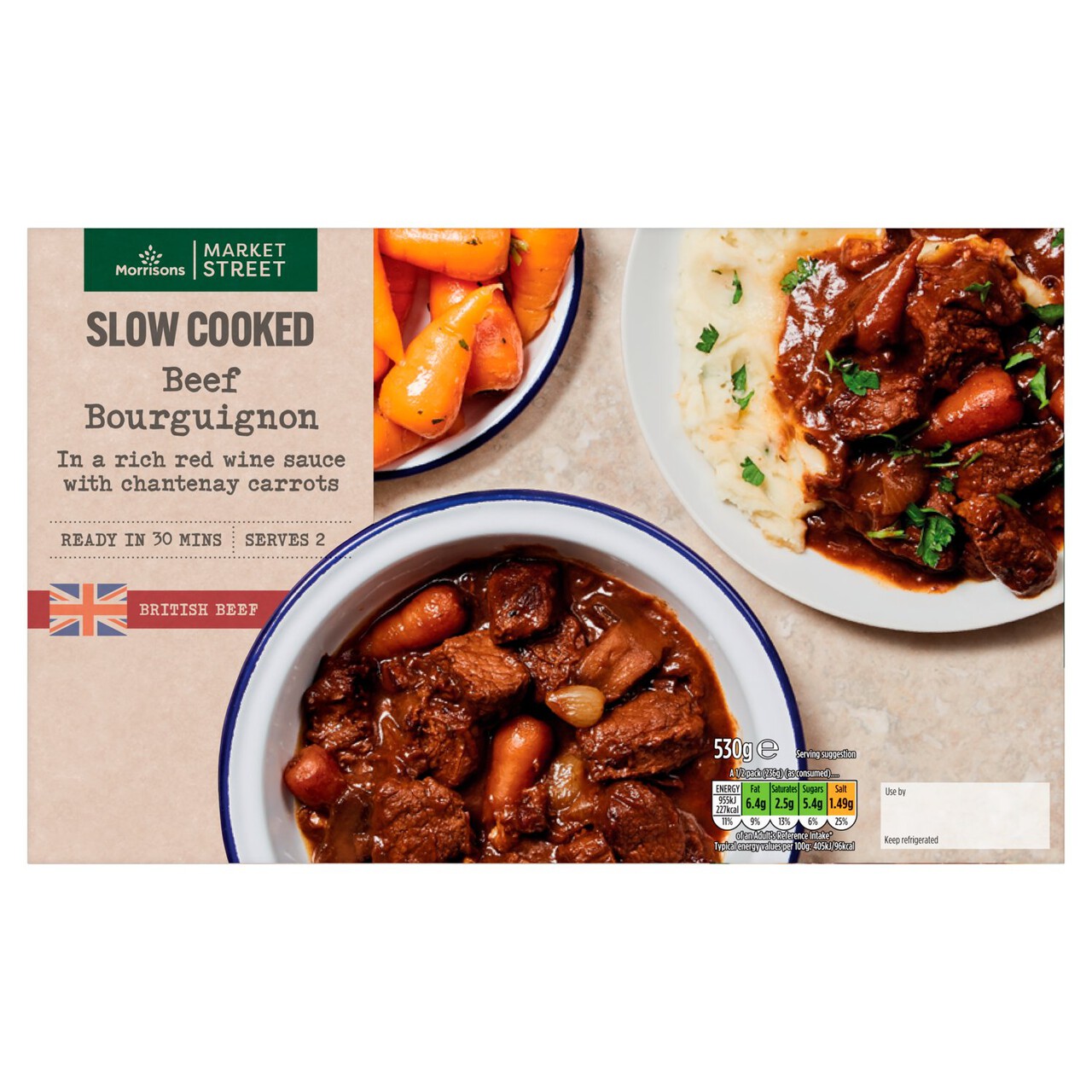 Morrisons Slow Cooked Beef Bourguignon - Morrisons Online Groceries ...