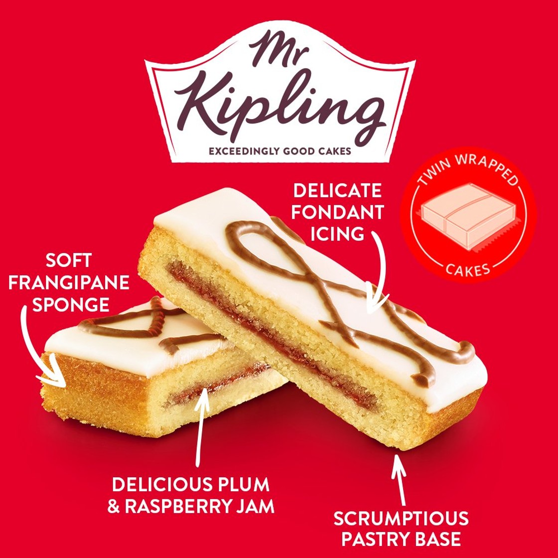 Mr Kipling Bakewell Slices Cakes Multipack Snack 3x2pk - Morrisons ...