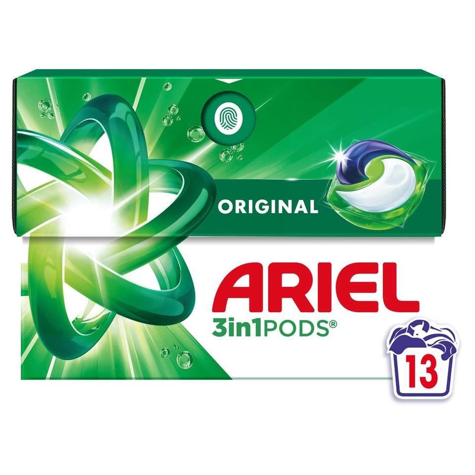 Ariel Original All-In-1 Washing Capsules 13 Washes - Morrisons Online ...