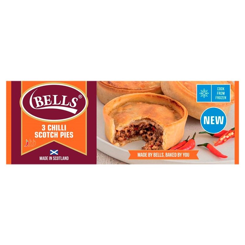 Bells Chilli Scotch Pies 3 Pack - Morrisons Online Groceries & Offers
