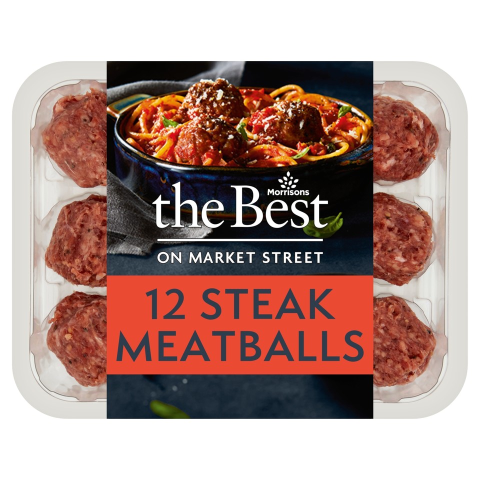 Morrisons The Best 12 Beef Steak Meatballs 340g - Morrisons Online ...
