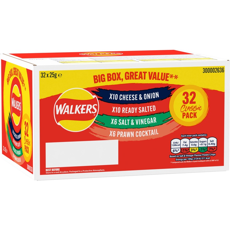 Walkers Classic Variety Multipack Crisps Box - Morrisons Online ...