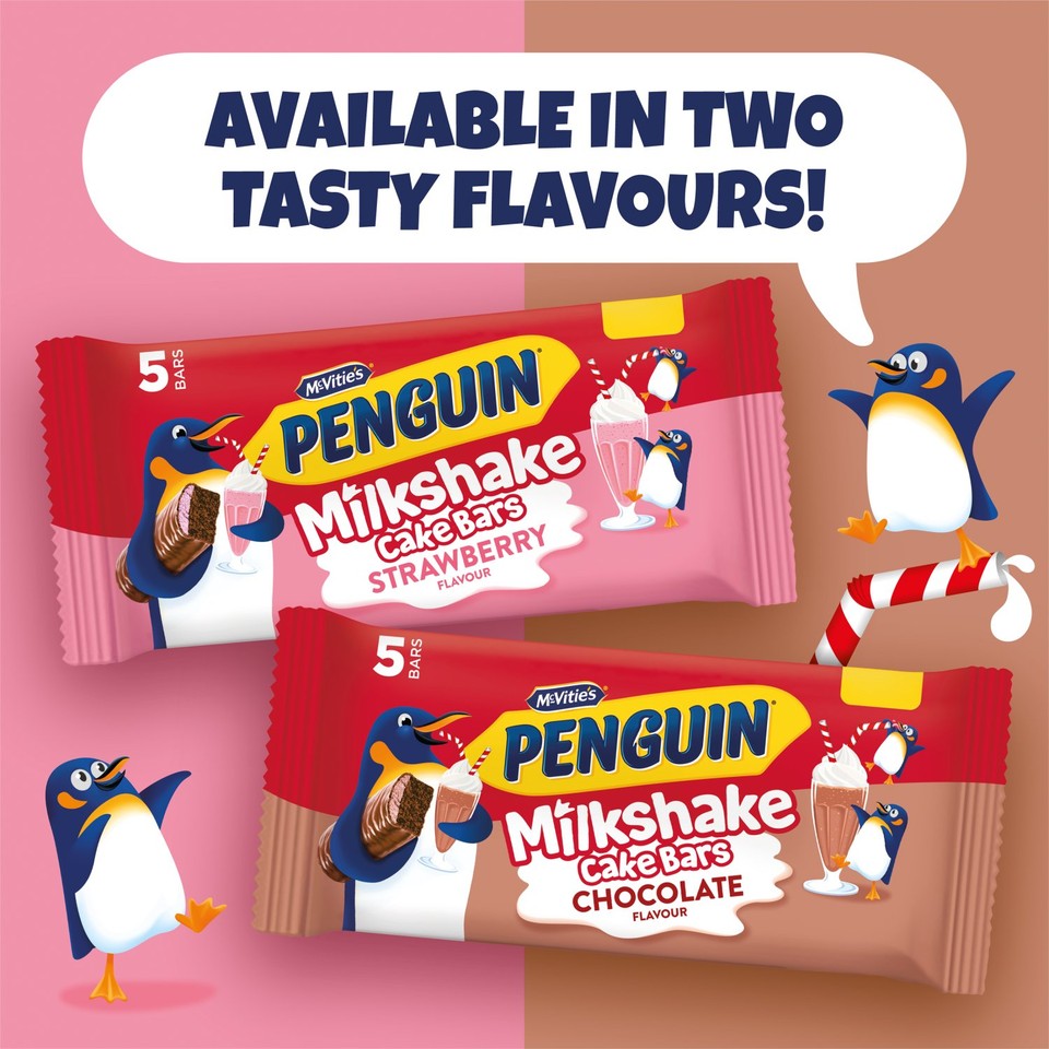 McVitie's Penguin Strawberry Milkshake Cake Bar - Morrisons Online ...