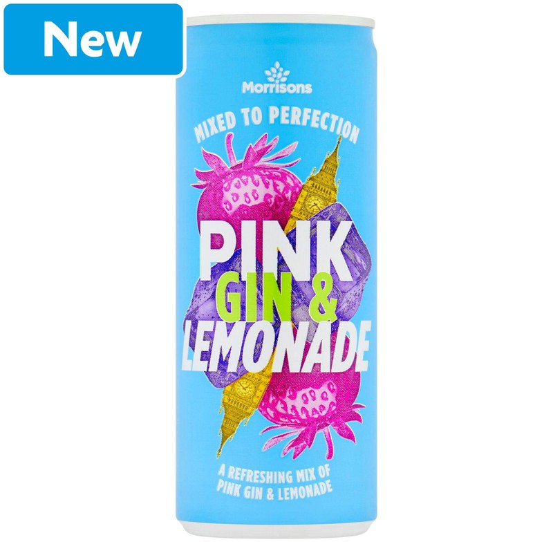 Morrisons Pink Gin & Lemonade 250ml - Morrisons Online Groceries & Offers