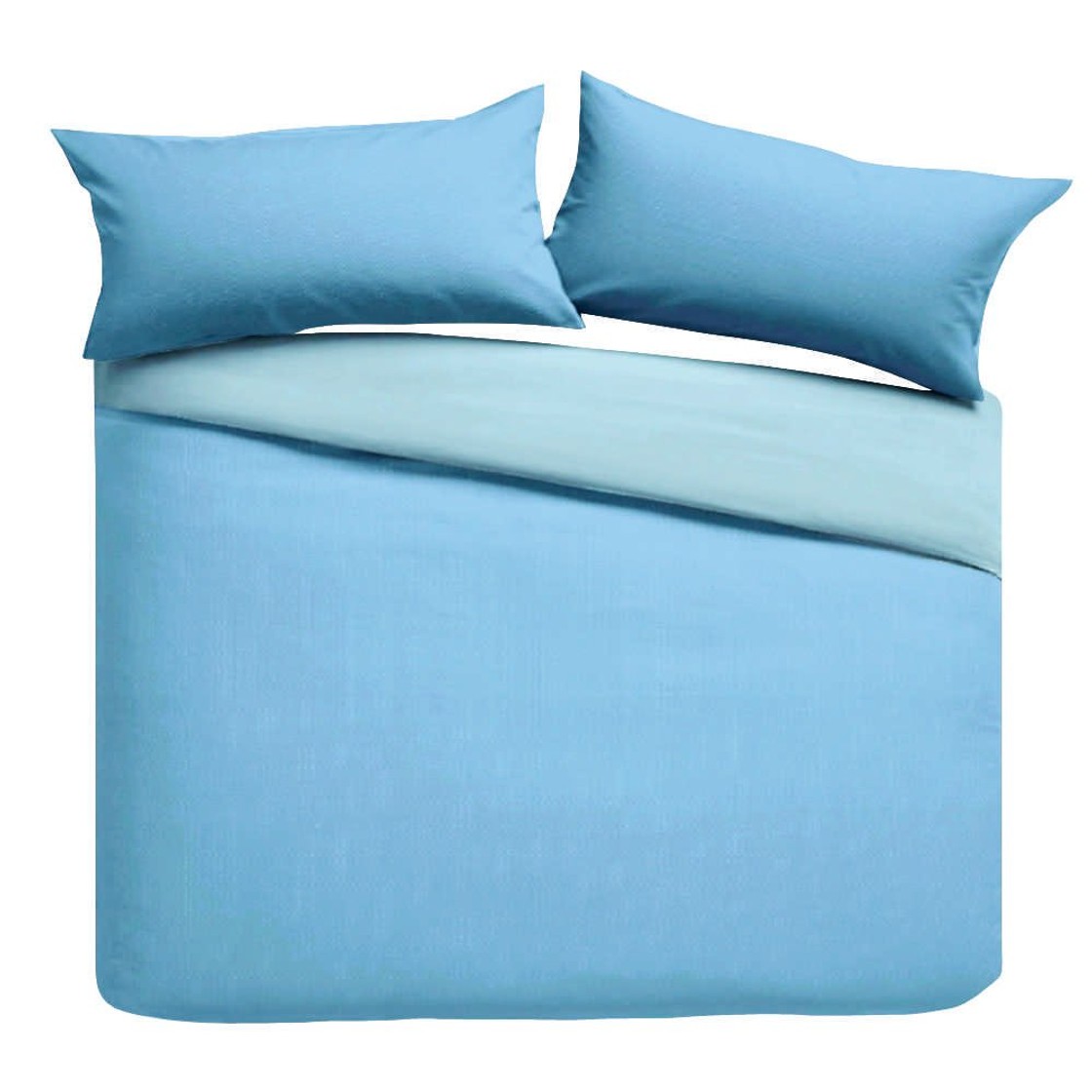Nutmeg Home Soft Touch Blue Reversible Duvet Set Double - Morrisons ...