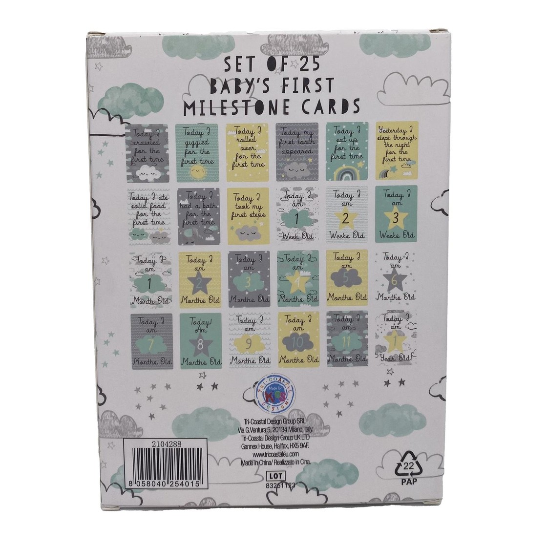Tri Coastal Baby Milestone Cards - Morrisons Online Groceries & Offers