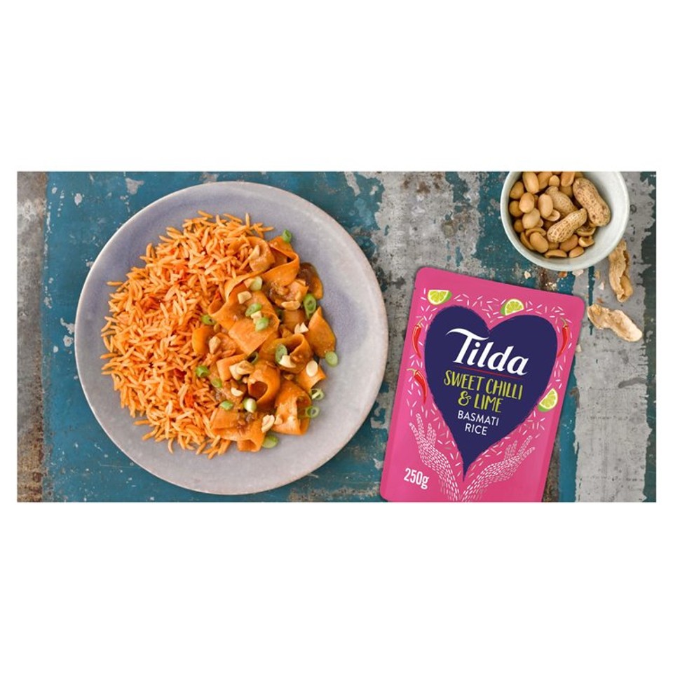 Tilda Microwave Sweet Chilli and Lime Basmati Rice - Morrisons Online ...