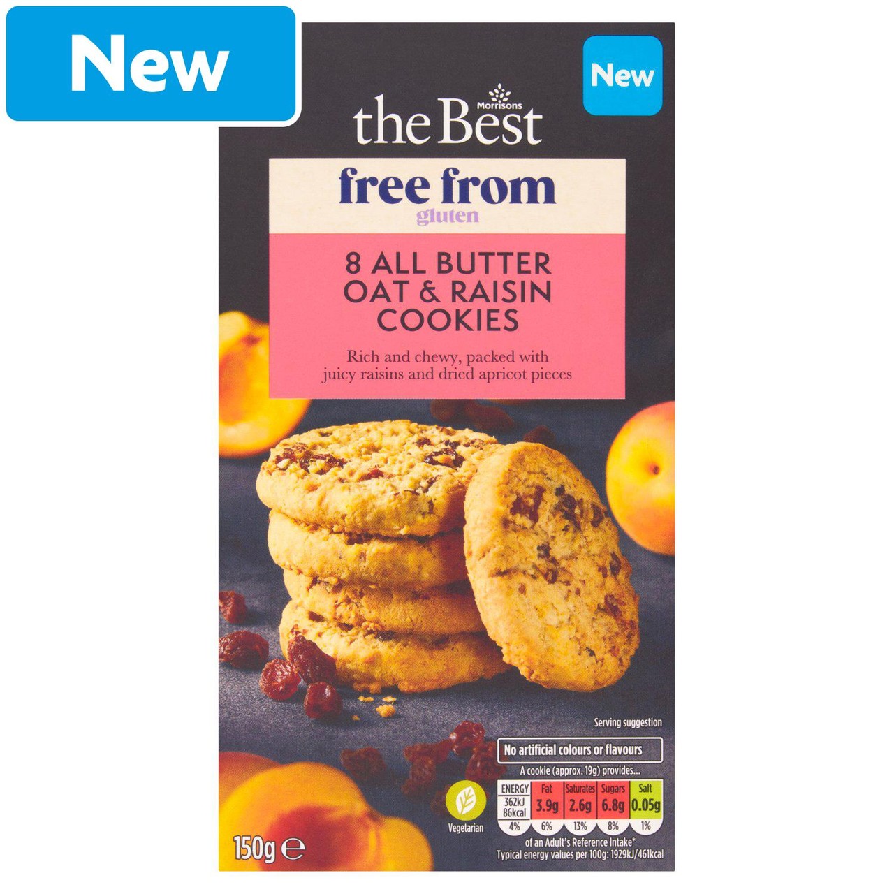 Morrisons The Best Free From Oat & Raisin Cookies - Morrisons Online ...