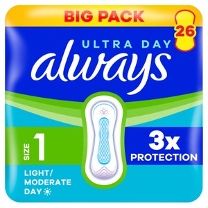 Always Ultra Day Normal Size 1 Sanitary Pads 26 pack - Morrisons Online ...