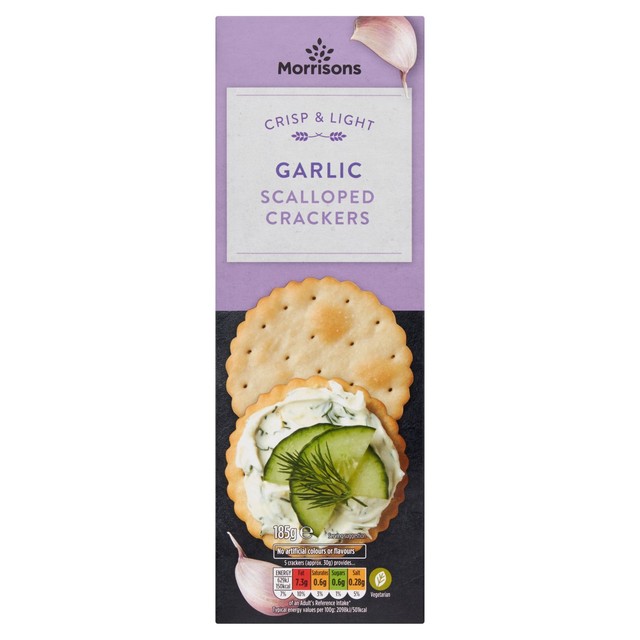 Morrisons Garlic Scalloped Crackers - Morrisons Online Groceries & Offers