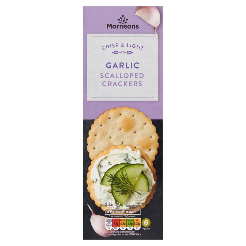 Morrisons Garlic Scalloped Crackers - Morrisons Online Groceries & Offers