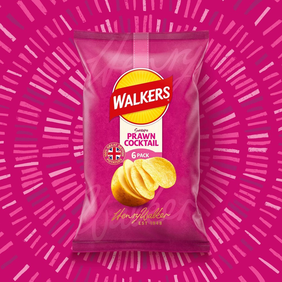 Walkers Prawn Cocktail Multipack Crisps 6x25g - Morrisons Online ...