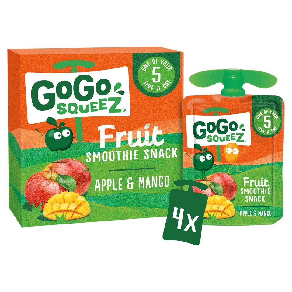 GoGo SqueeZ Fruit Smoothie Snack Apple and Mango - Morrisons Online ...