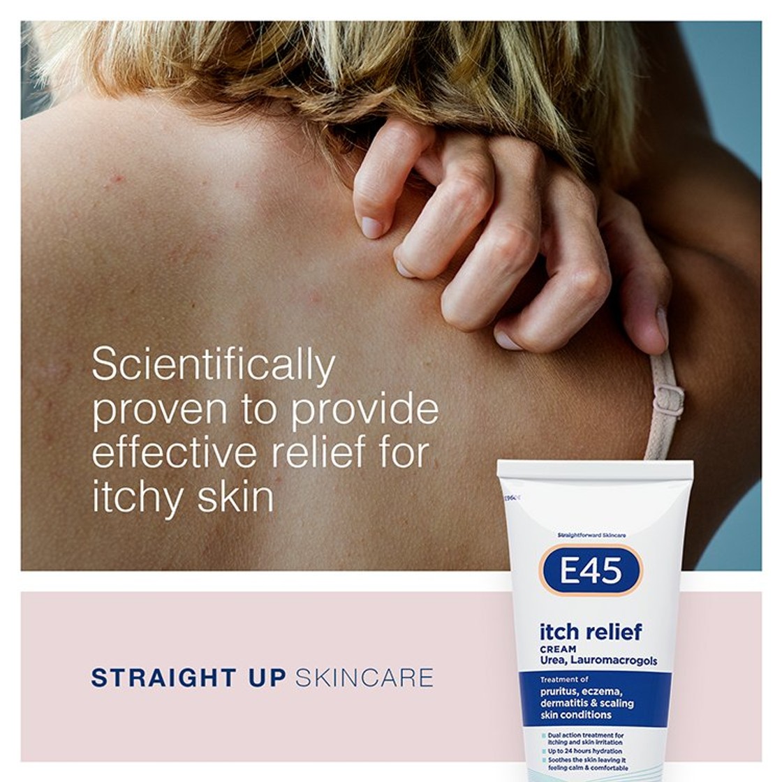E45 Itch Relief Cream, Body And Face Cream For Itchy And Irritated Skin ...