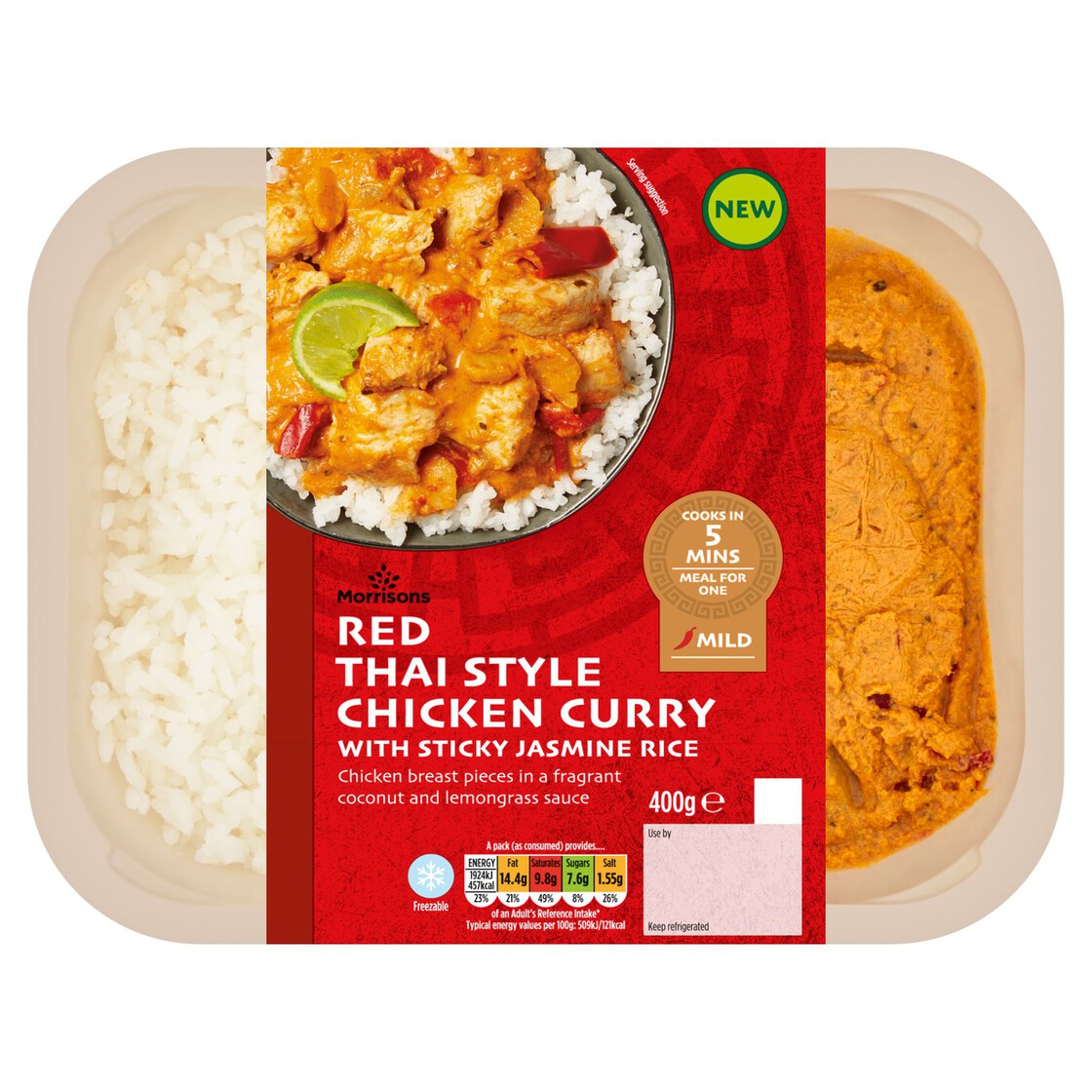 Morrisons Red Thai Style Chicken Curry & Sticky Rice - Morrisons Online ...