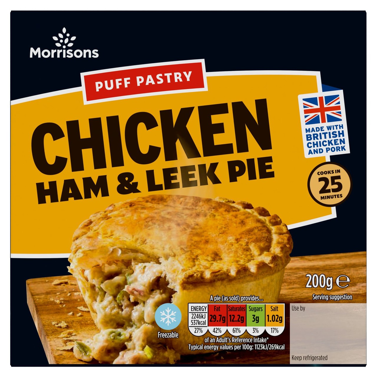 Morrisons Puff Pastry Chicken, Ham & Leek Pie - Morrisons Online ...