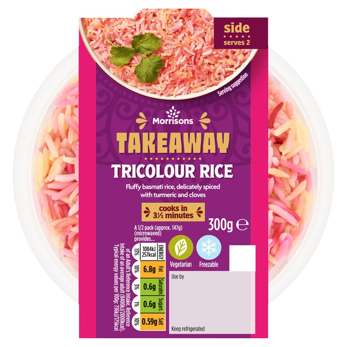 Morrisons Takeaway Tricolour Rice - Morrisons Online Groceries & Offers