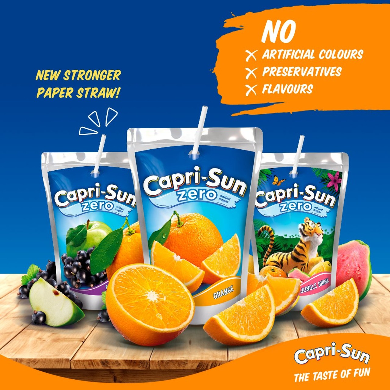 Capri-Sun Zero Apple and Blackcurrant 8 x 200ml Kids' Juice Drink ...