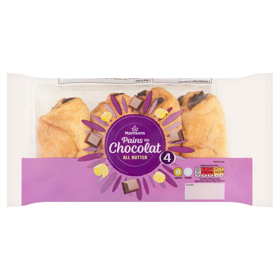 Morrisons All Butter Pains Au Chocolat - Morrisons Online Groceries ...